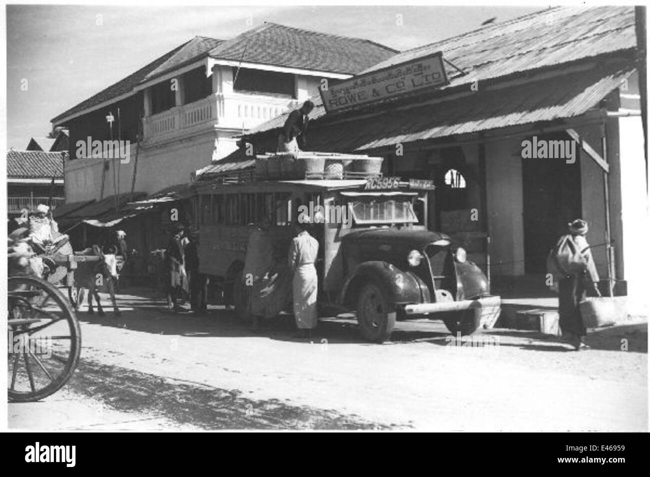 A photograph documenting aviation in Burma, with a focus on the Flying ...
