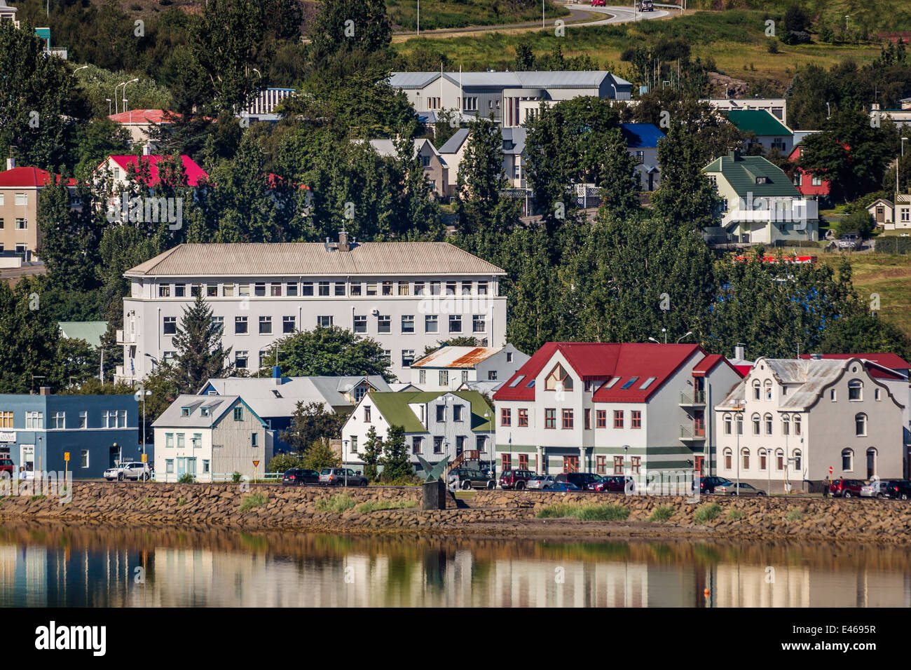 Homes and Apartments, Akureyri, Iceland Stock Photo - Alamy