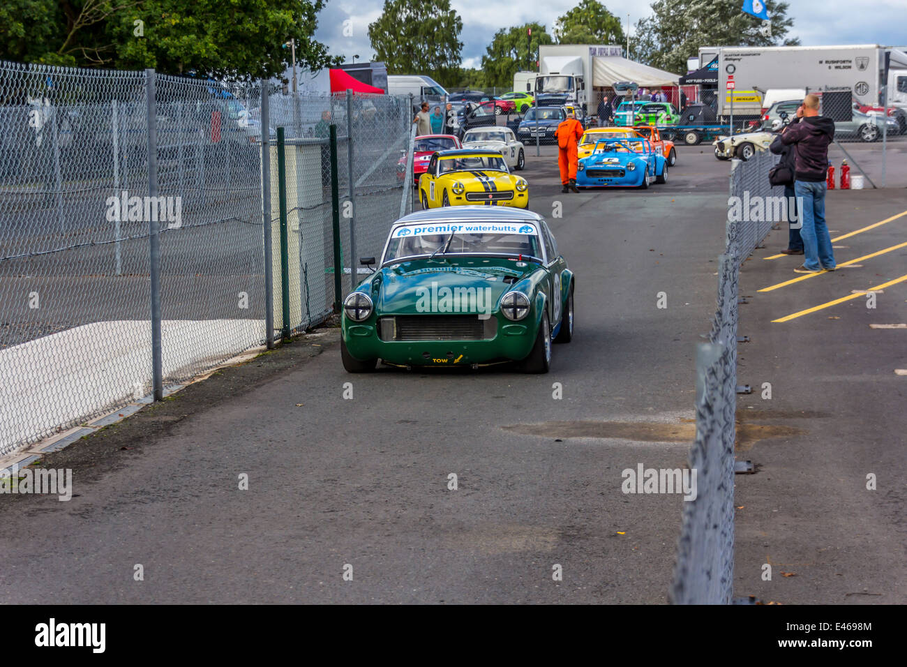 Mg Race car released to the entrance of the racing track Stock Photo ...