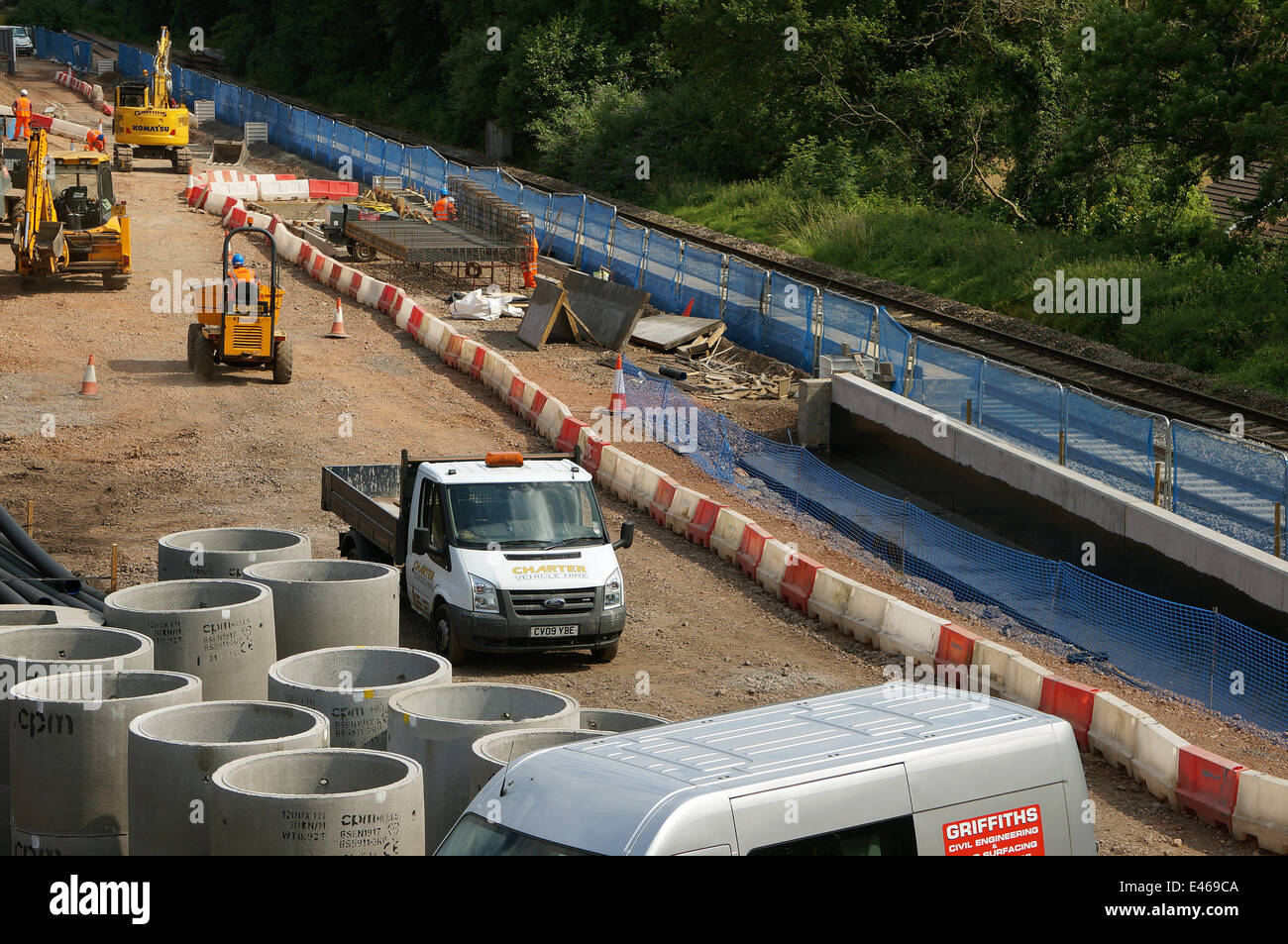 Construction taking place of the Government funded Pye Corner train ...
