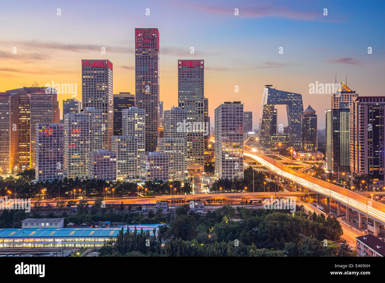 Beijing, China skyline at the central business district Stock Photo - Alamy