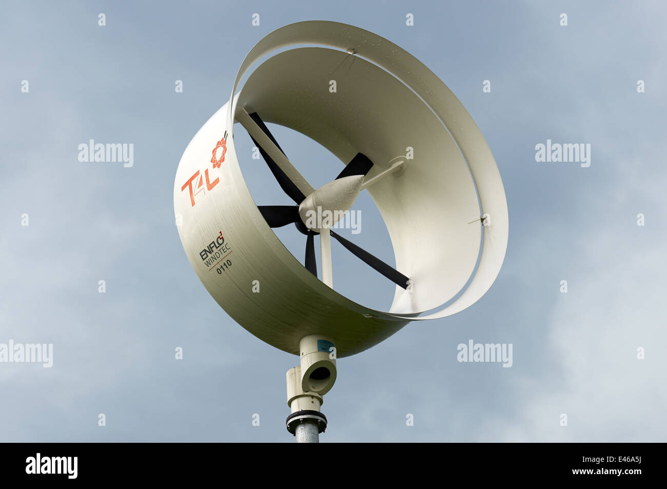 T4L Enflo Windtec 0110 micro wind turbine Stock Photo - Alamy