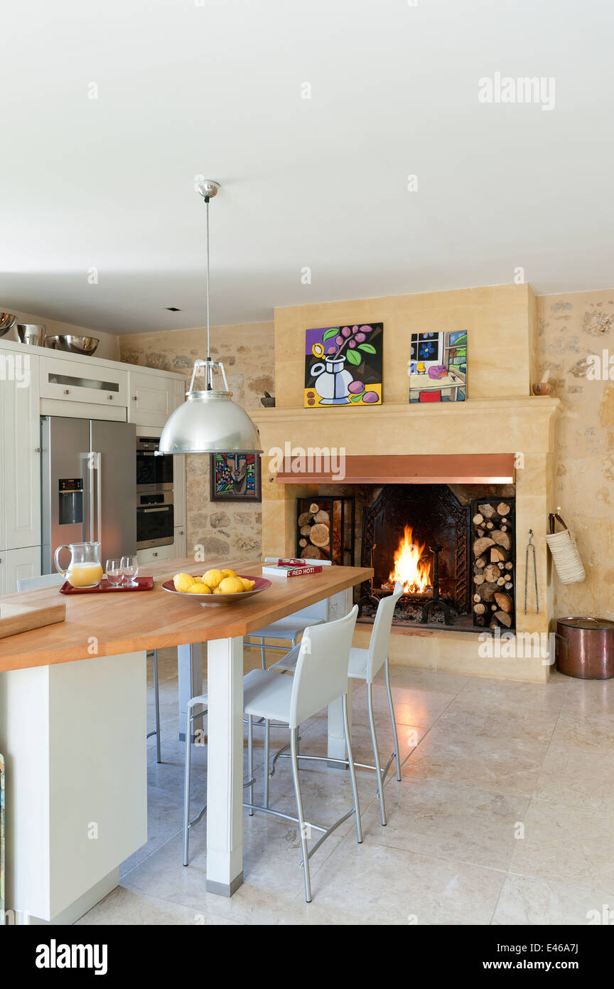 An Arthur Bonnet kitchen with informal dining area. The cooker La ...