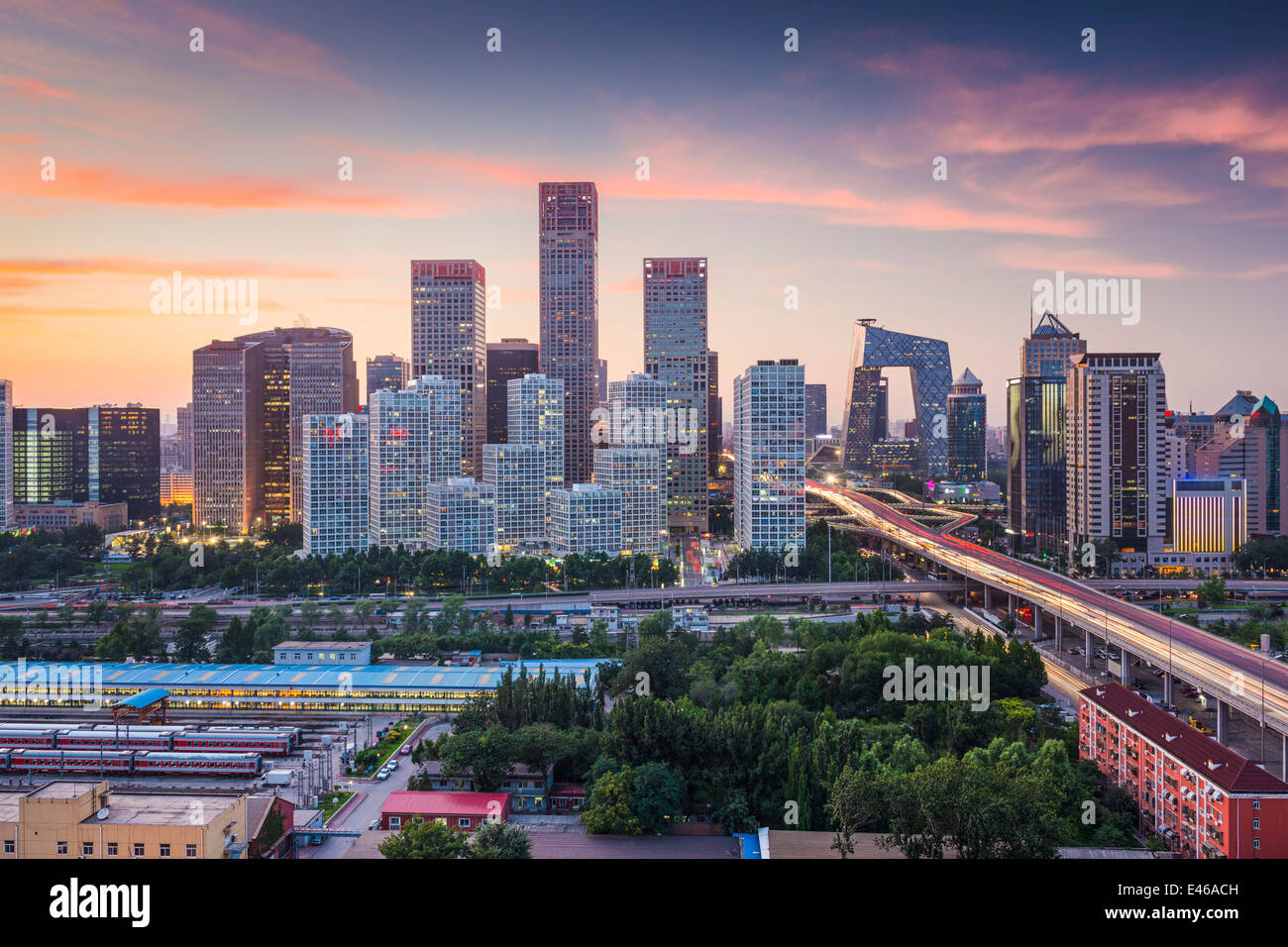 Beijing, China skyline at the central business district Stock Photo - Alamy