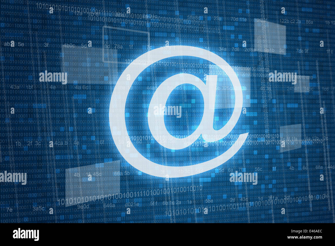 Arroba symbol on digital background, internet concept Stock Photo - Alamy