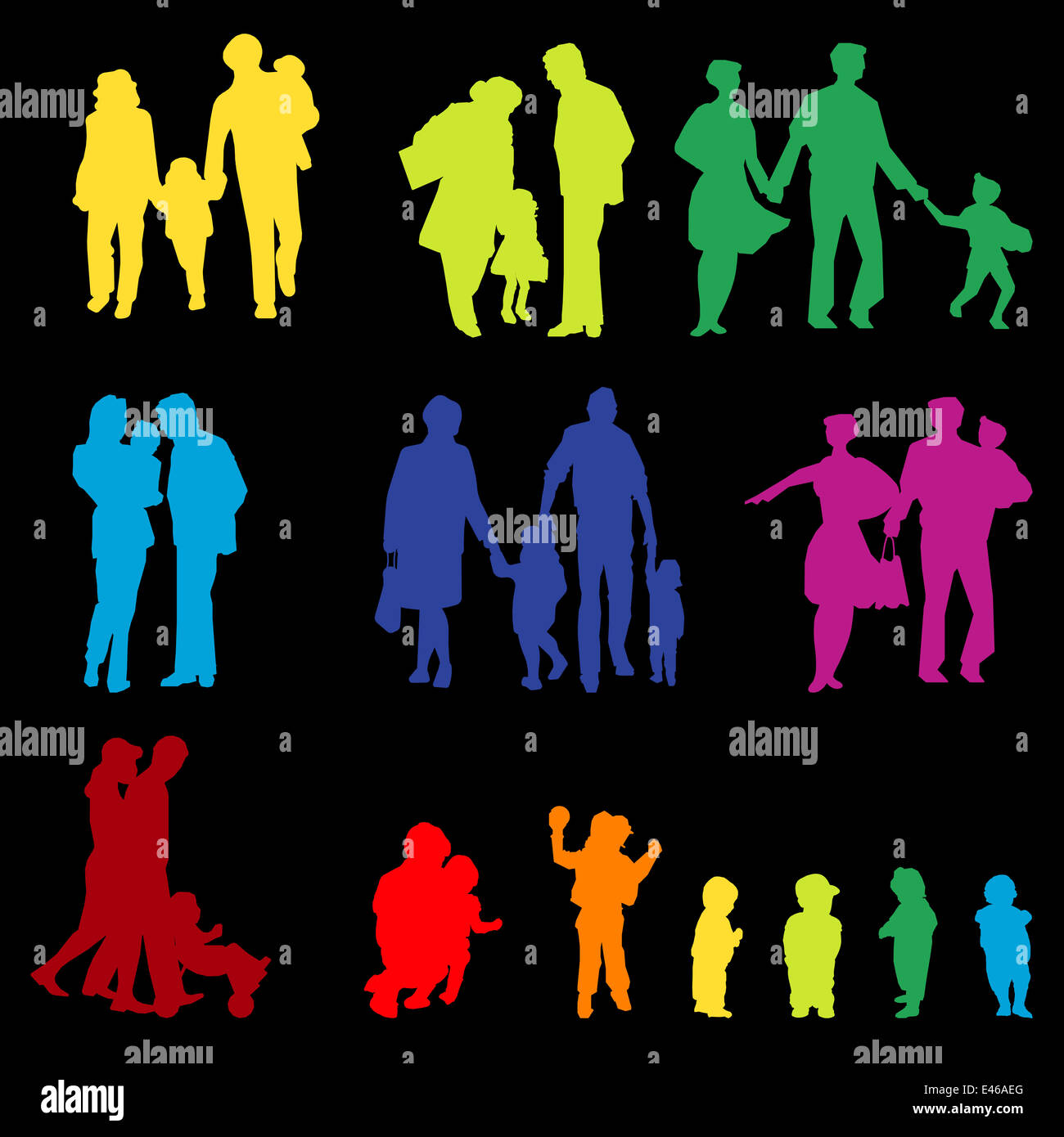 family groups, vector Stock Photo - Alamy