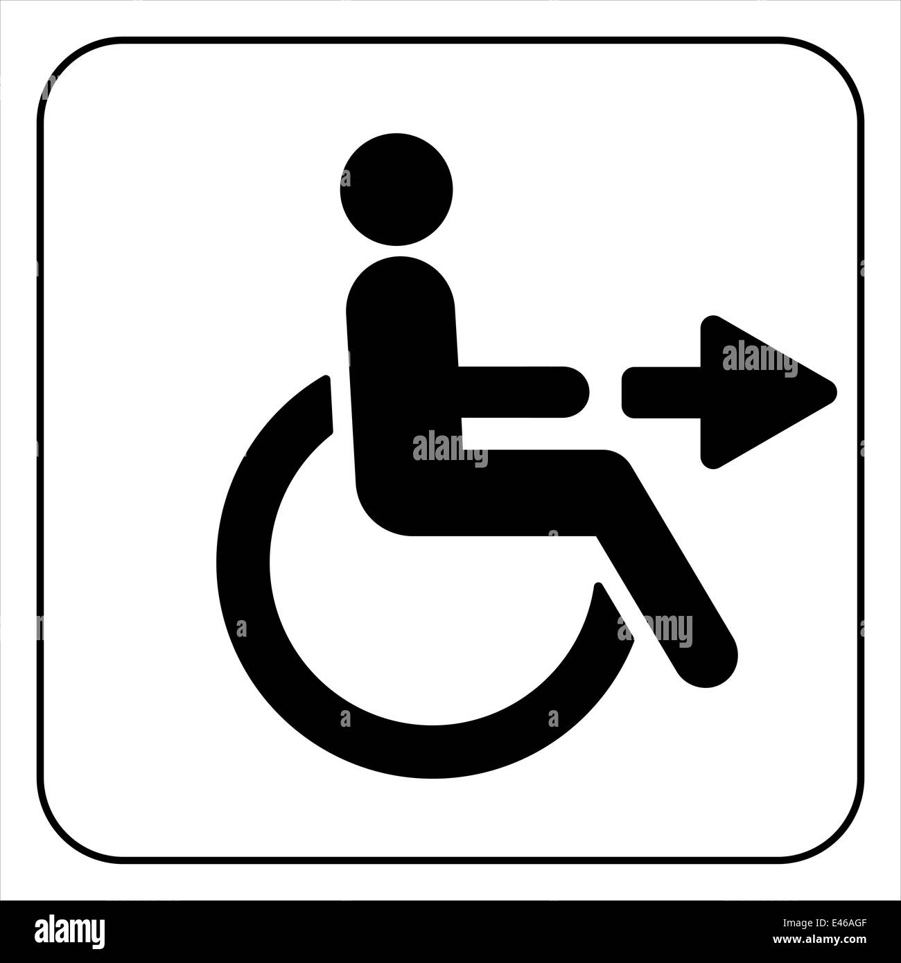 disabled icon, vector Stock Photo - Alamy