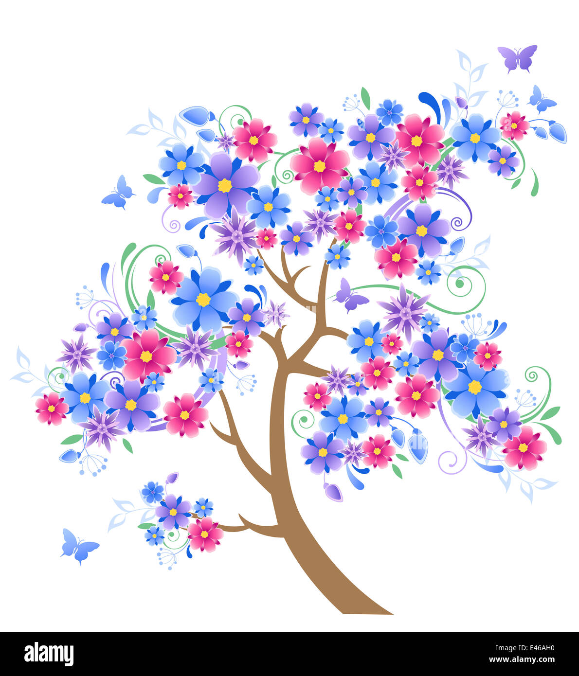 Tree of butterflies hi-res stock photography and images - Alamy