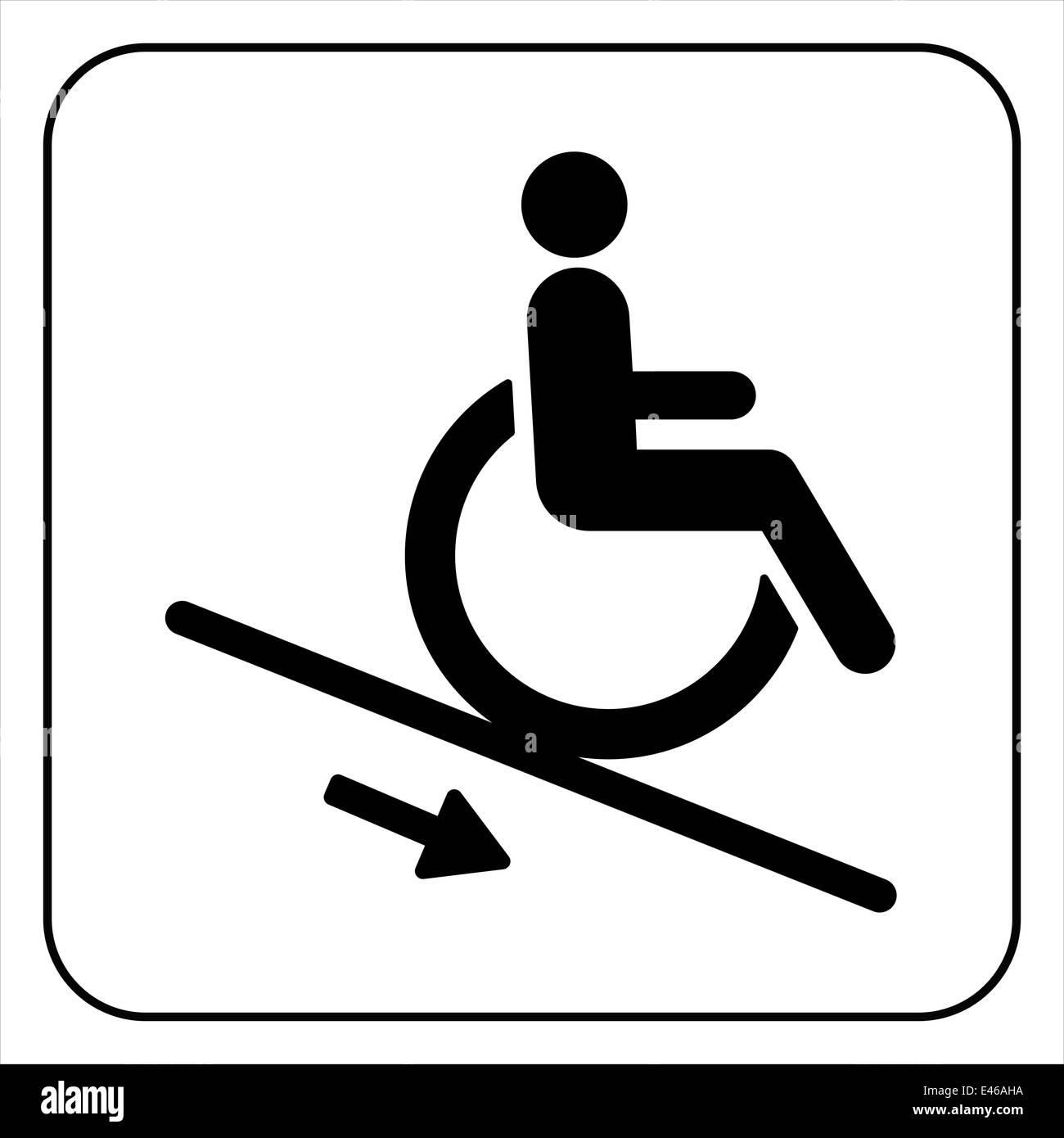 lift disabled icon sign vector Stock Photo - Alamy