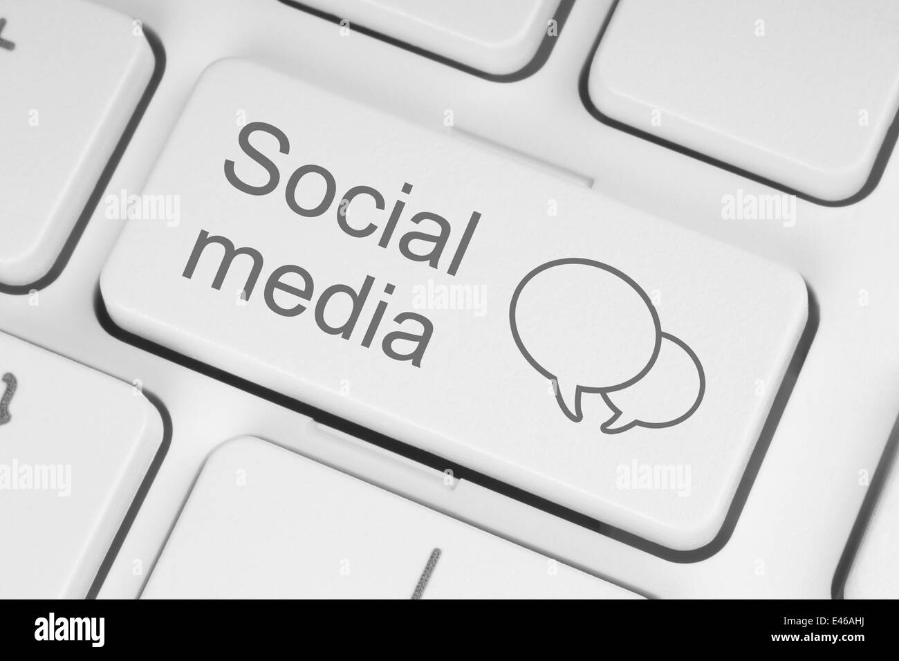 Social media keyboard button Stock Photo - Alamy