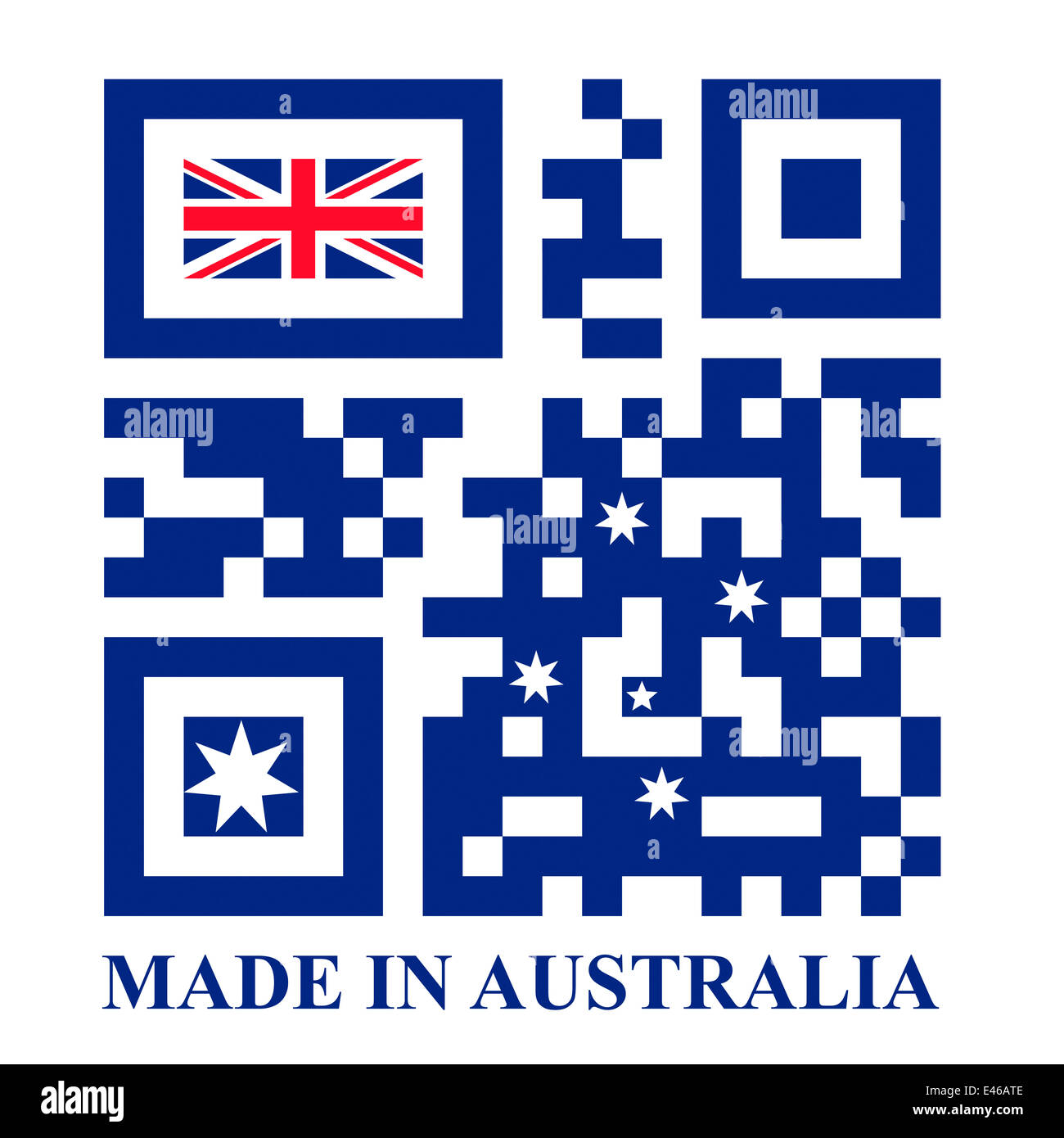 Australia QR code flag, vector Stock Photo - Alamy