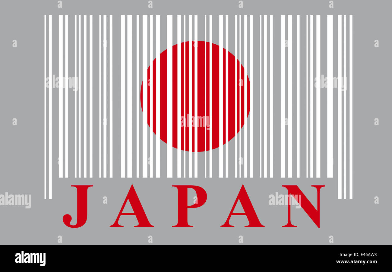 Japan barcode flag, vector Stock Photo - Alamy
