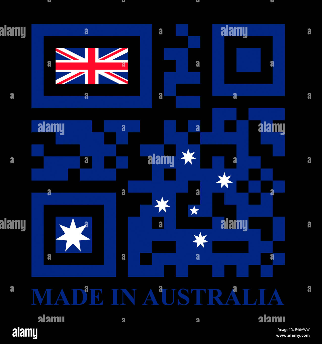 Australia QR code flag, vector Stock Photo - Alamy