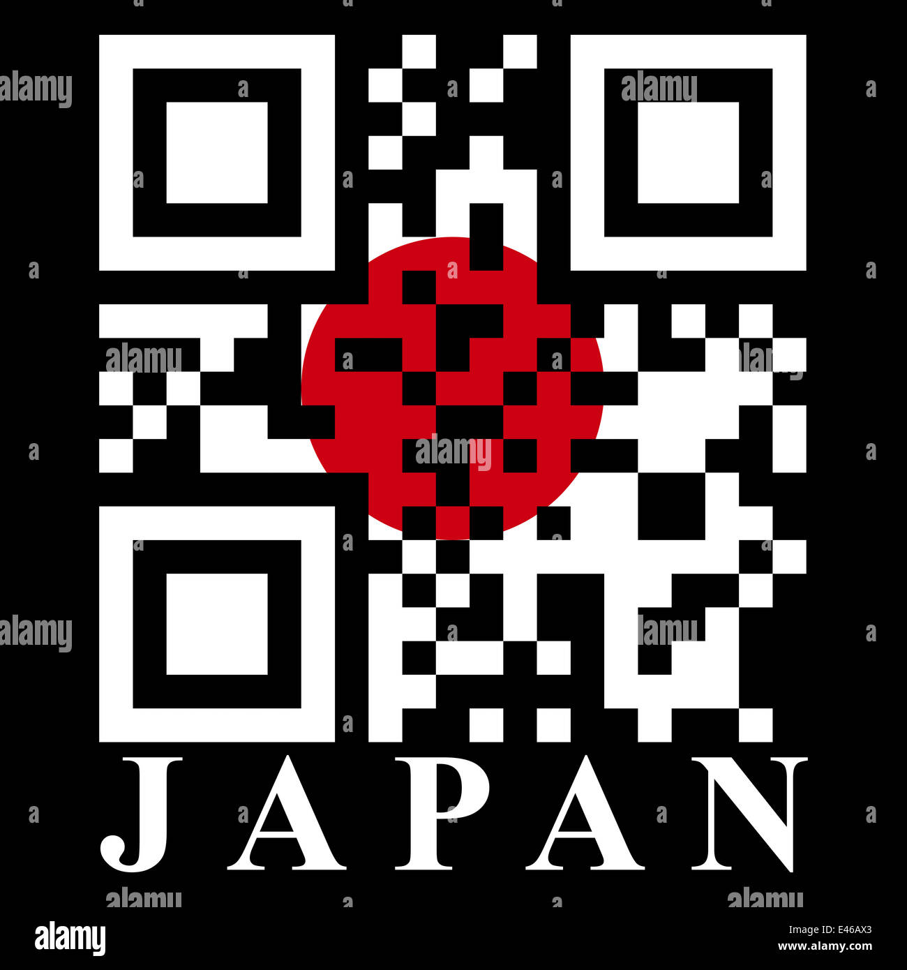 Japan QR code flag, vector Stock Photo - Alamy