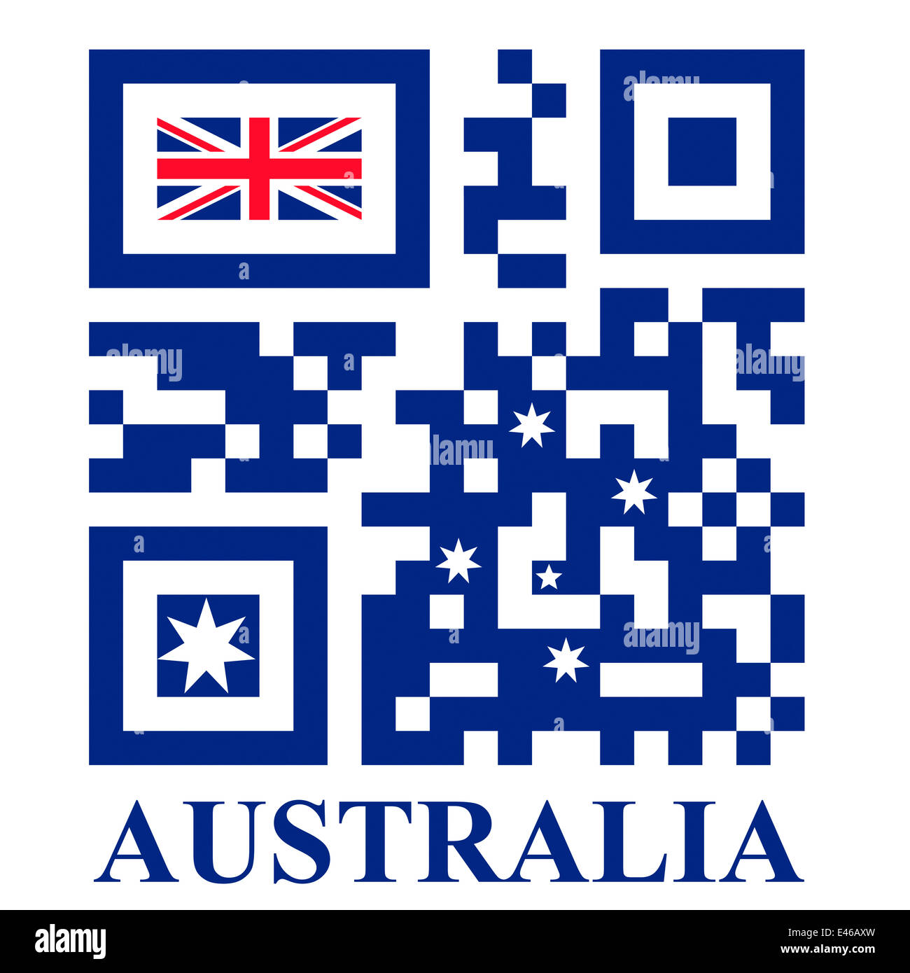 Australia QR code flag, vector Stock Photo - Alamy