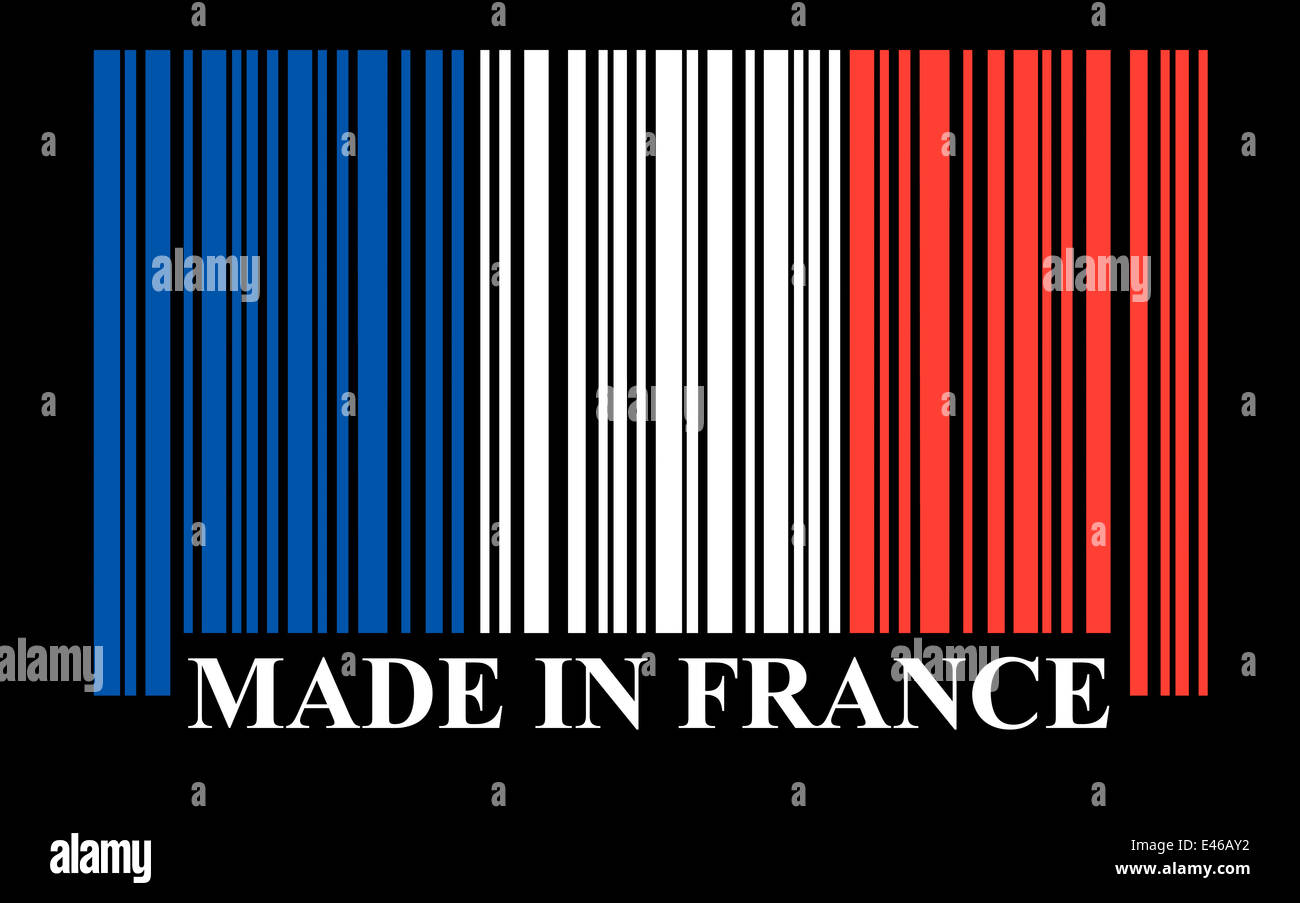 French barcode flag, vector Stock Photo - Alamy
