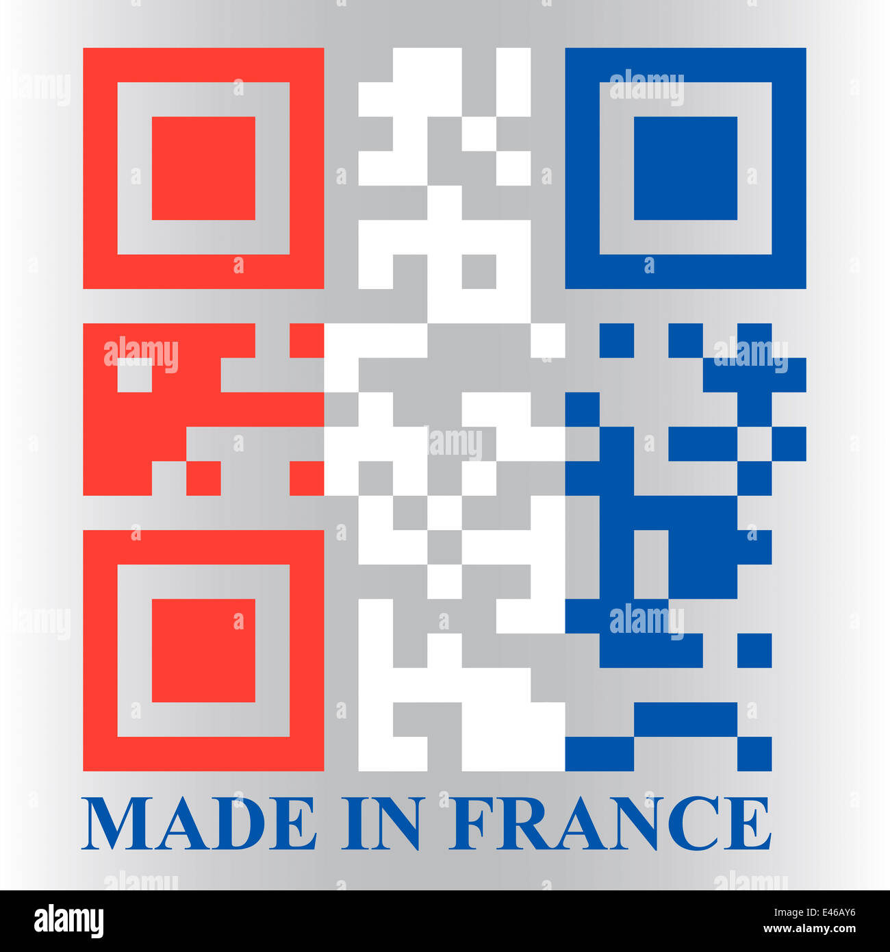 French QR code flag, vector Stock Photo - Alamy