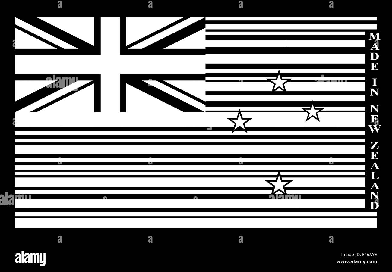 New Zealand barcode flag, vector Stock Photo - Alamy