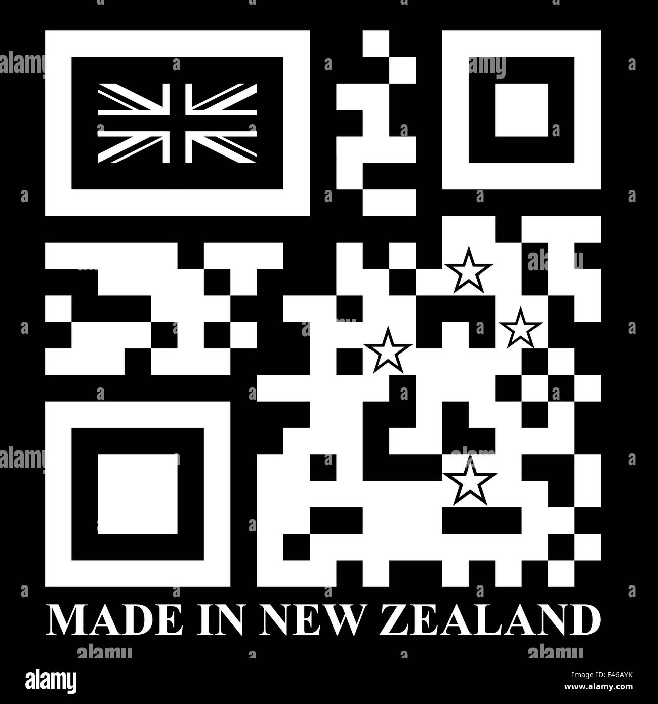 New Zealand QR code flag, vector Stock Photo - Alamy