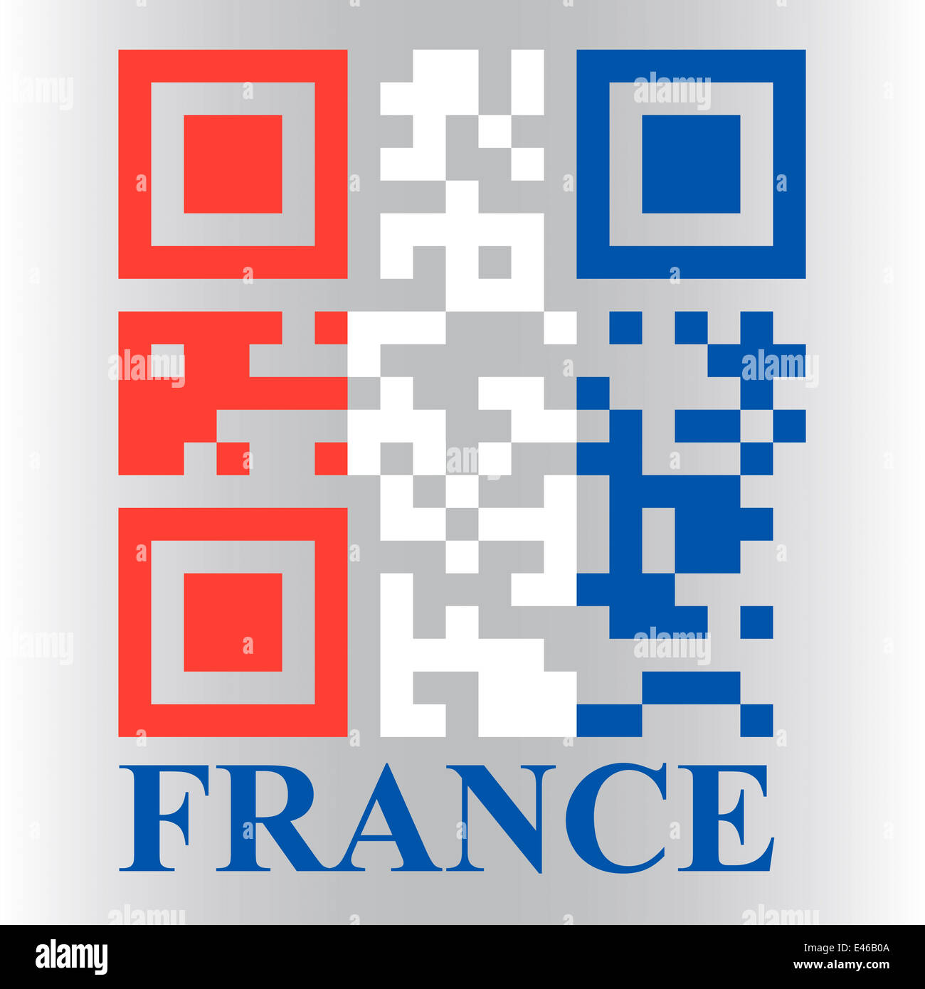 France QR code flag, vector Stock Photo - Alamy