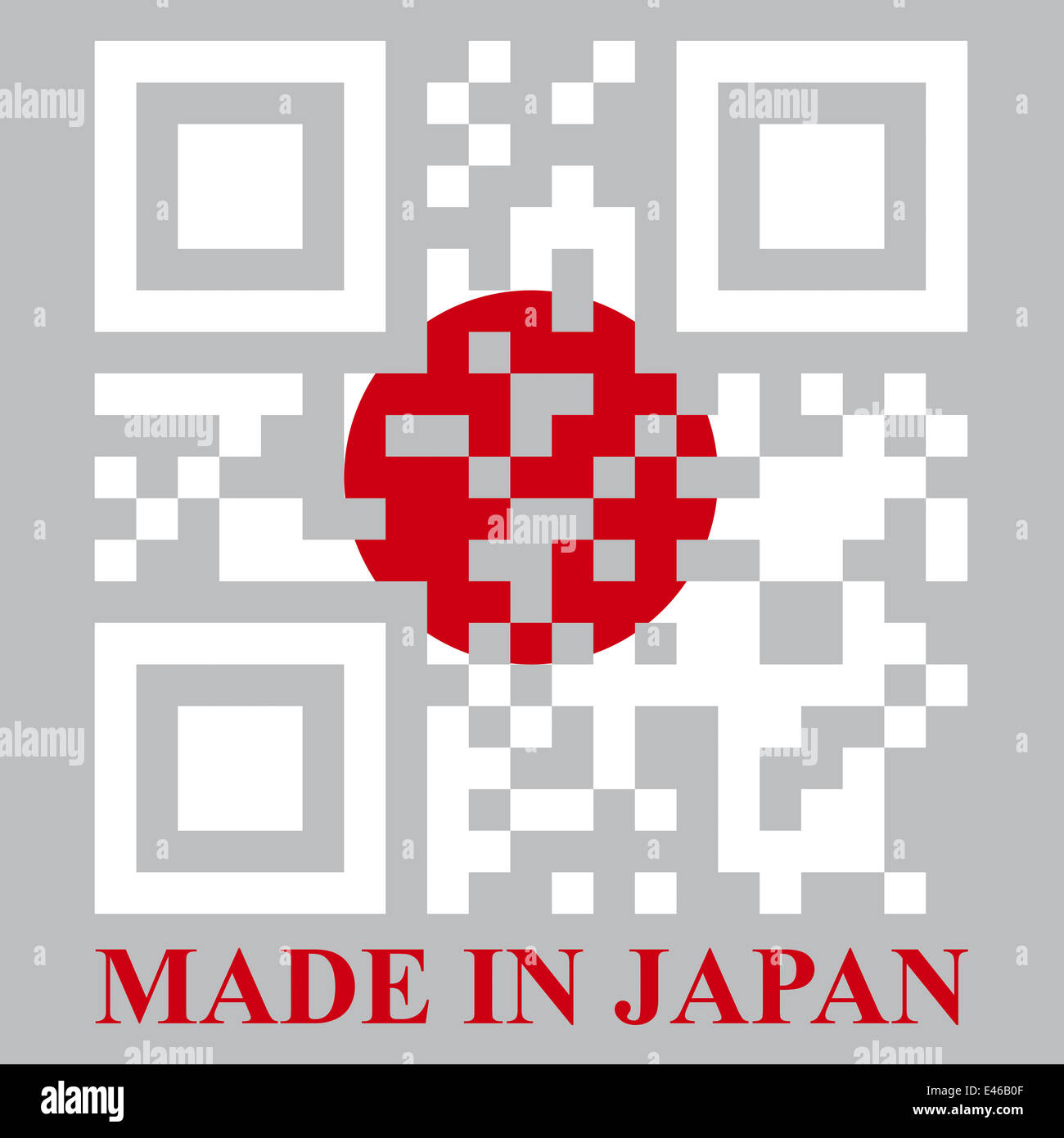 Japan QR code flag, vector Stock Photo - Alamy