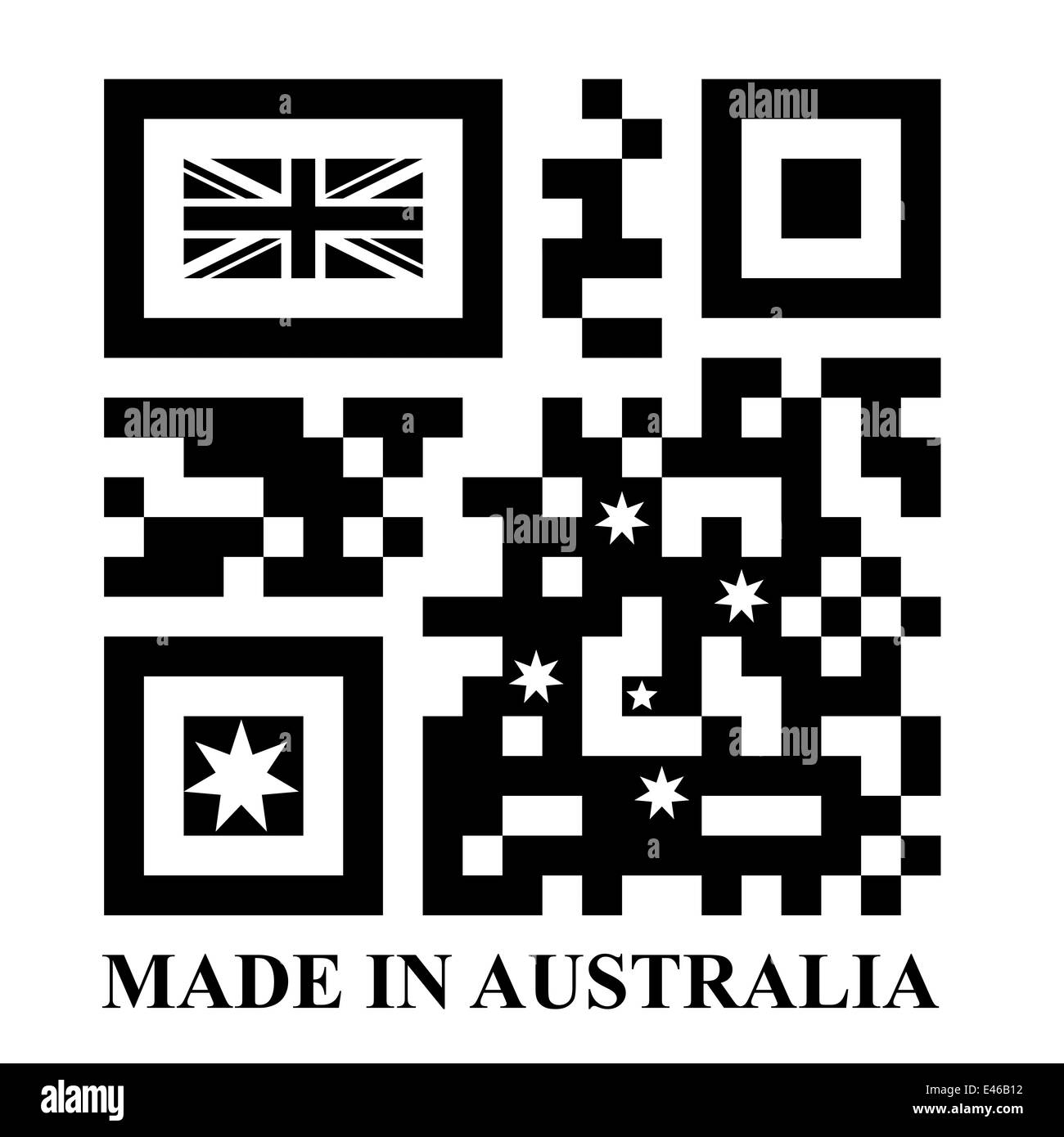 Australia QR code flag, vector Stock Photo - Alamy