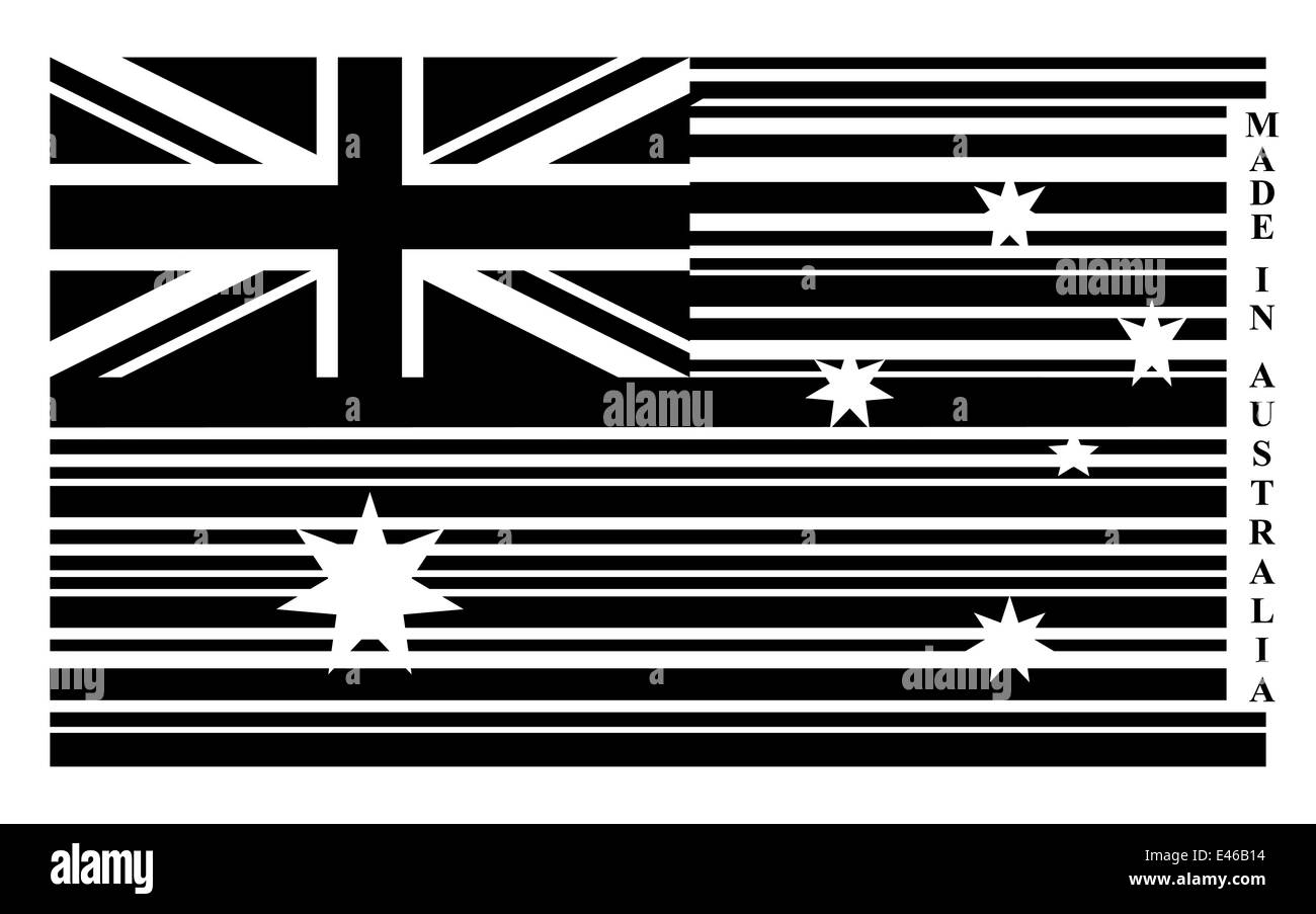 Australia barcode flag, vector Stock Photo - Alamy