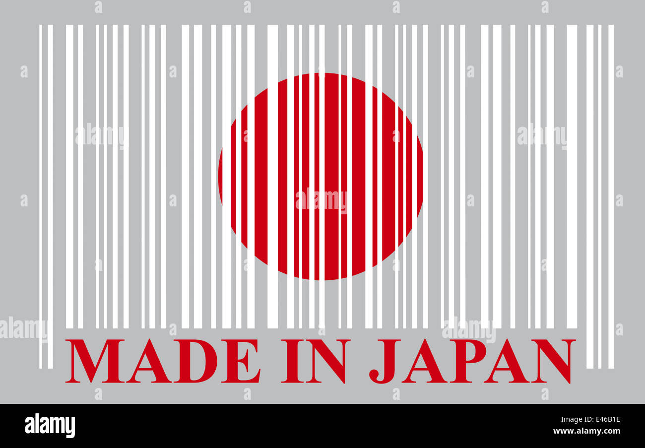 Japan barcode flag, vector Stock Photo - Alamy