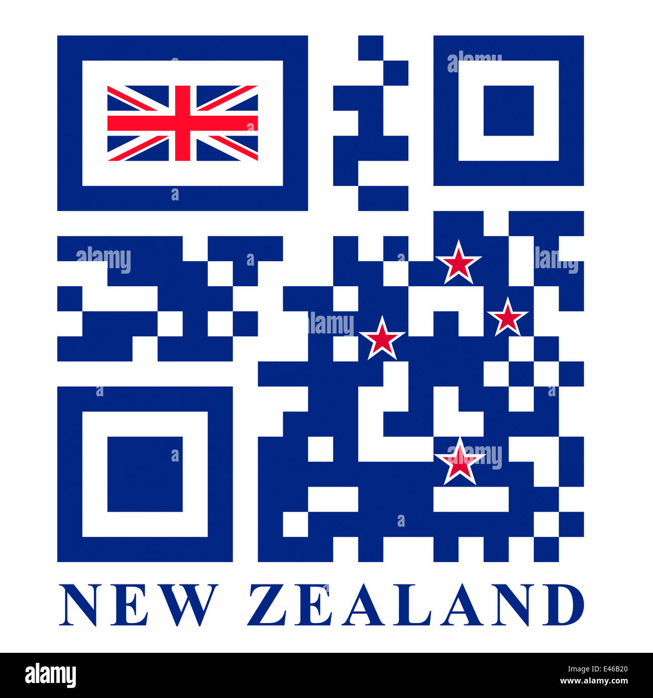 New Zealand QR code flag, vector Stock Photo - Alamy