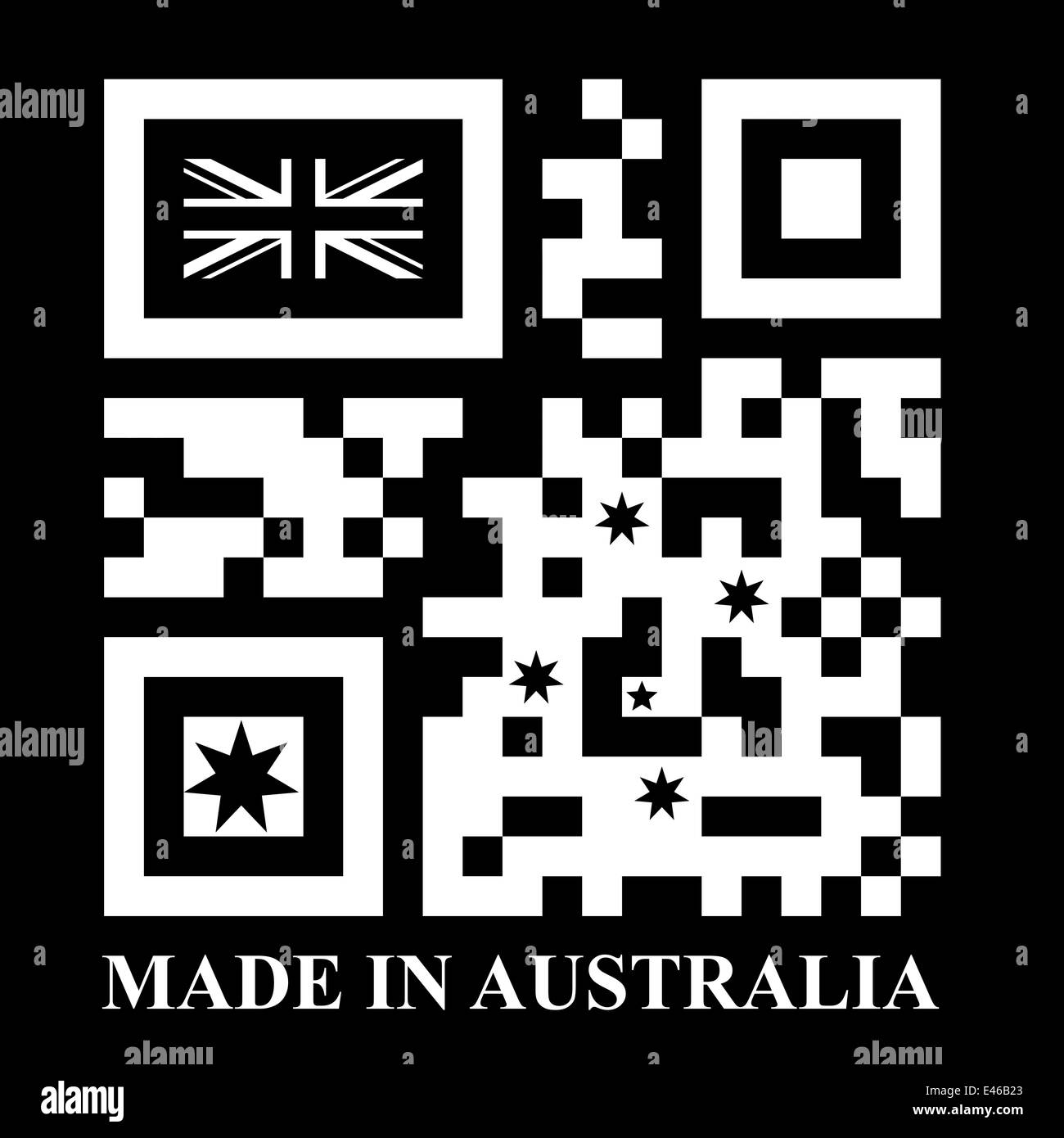 Australia QR code flag, vector Stock Photo - Alamy