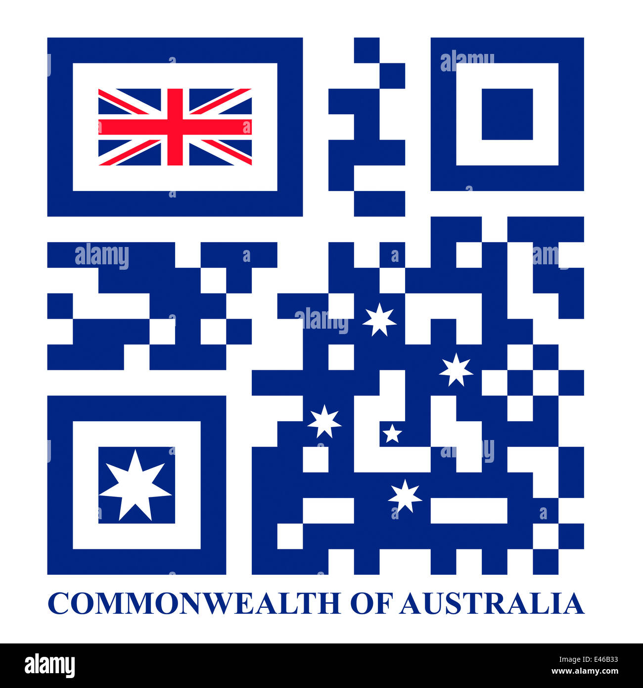 Australia QR code flag, vector Stock Photo - Alamy