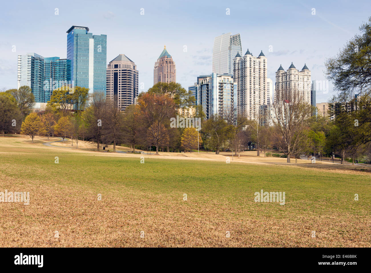 Midtown Skyline from Piedmont Park, Atlanta, Georgia, United States of ...