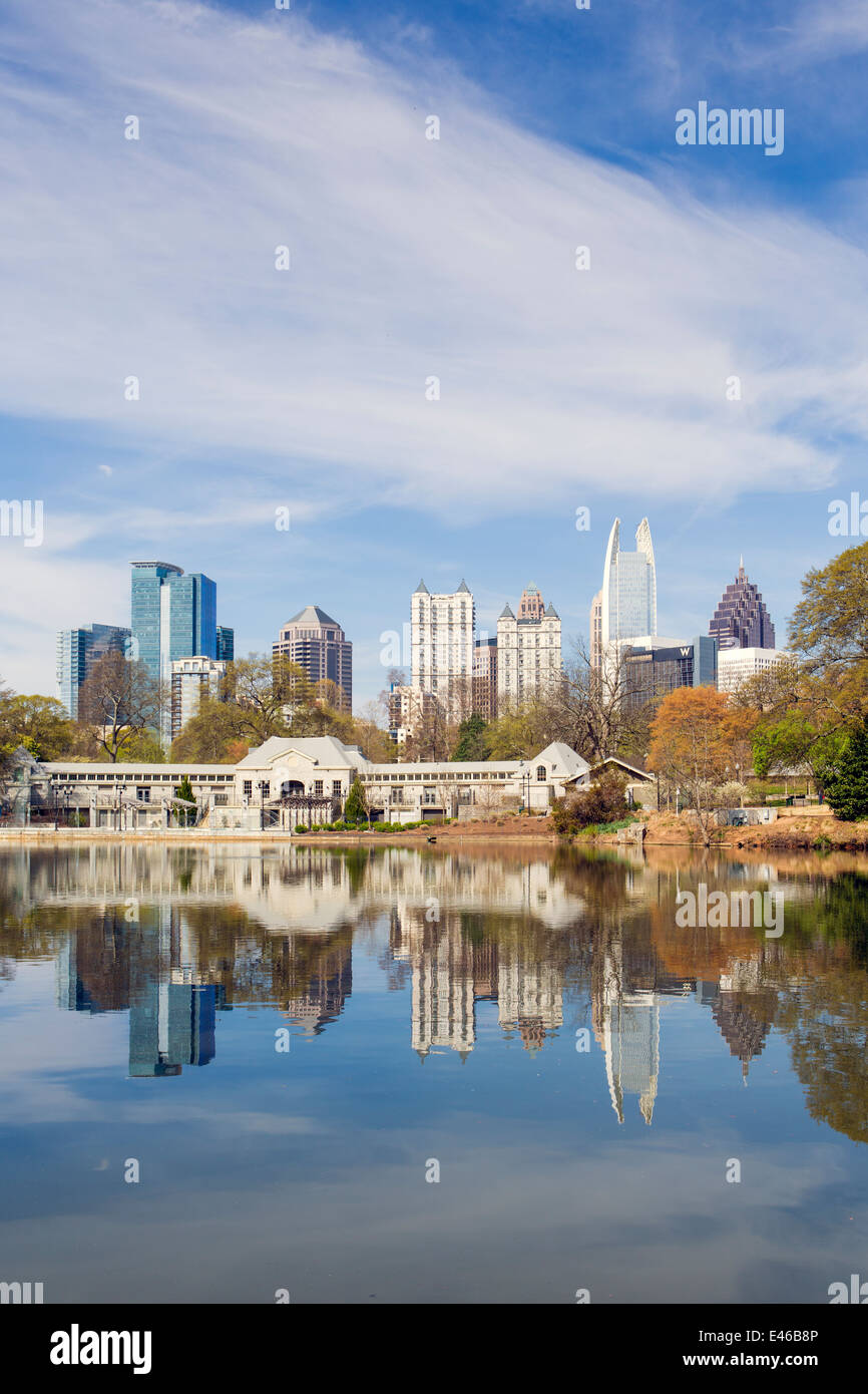 Midtown Skyline from Piedmont Park, Atlanta, Georgia, United States of ...