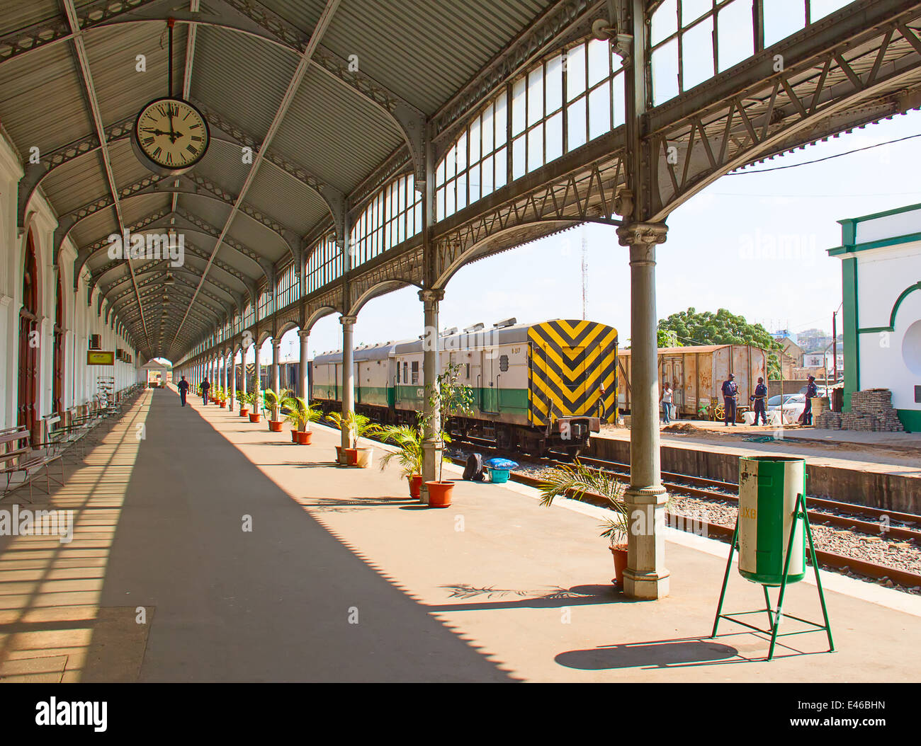 MAPUTO, MOZAMBIQUE - APRIL 29: Main railway statiion and bus terminal ...