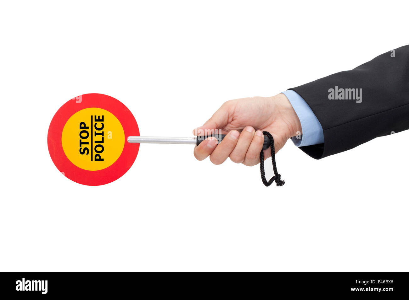 Stop Police Sign isolated on white background Stock Photo - Alamy