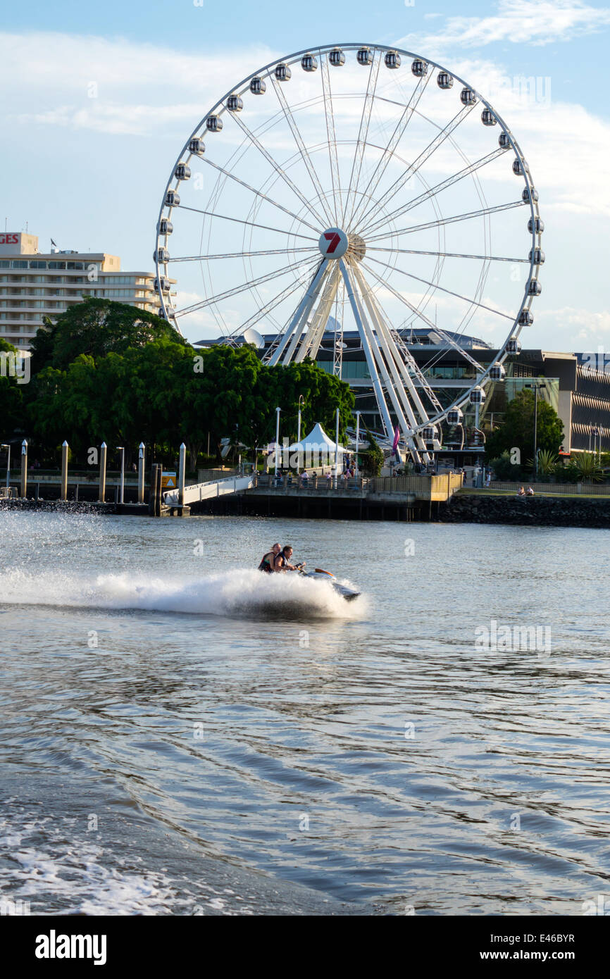 Brisbane Australia,Southbank,The Brisbane Wheel,Ferris,wave runner,jet ...