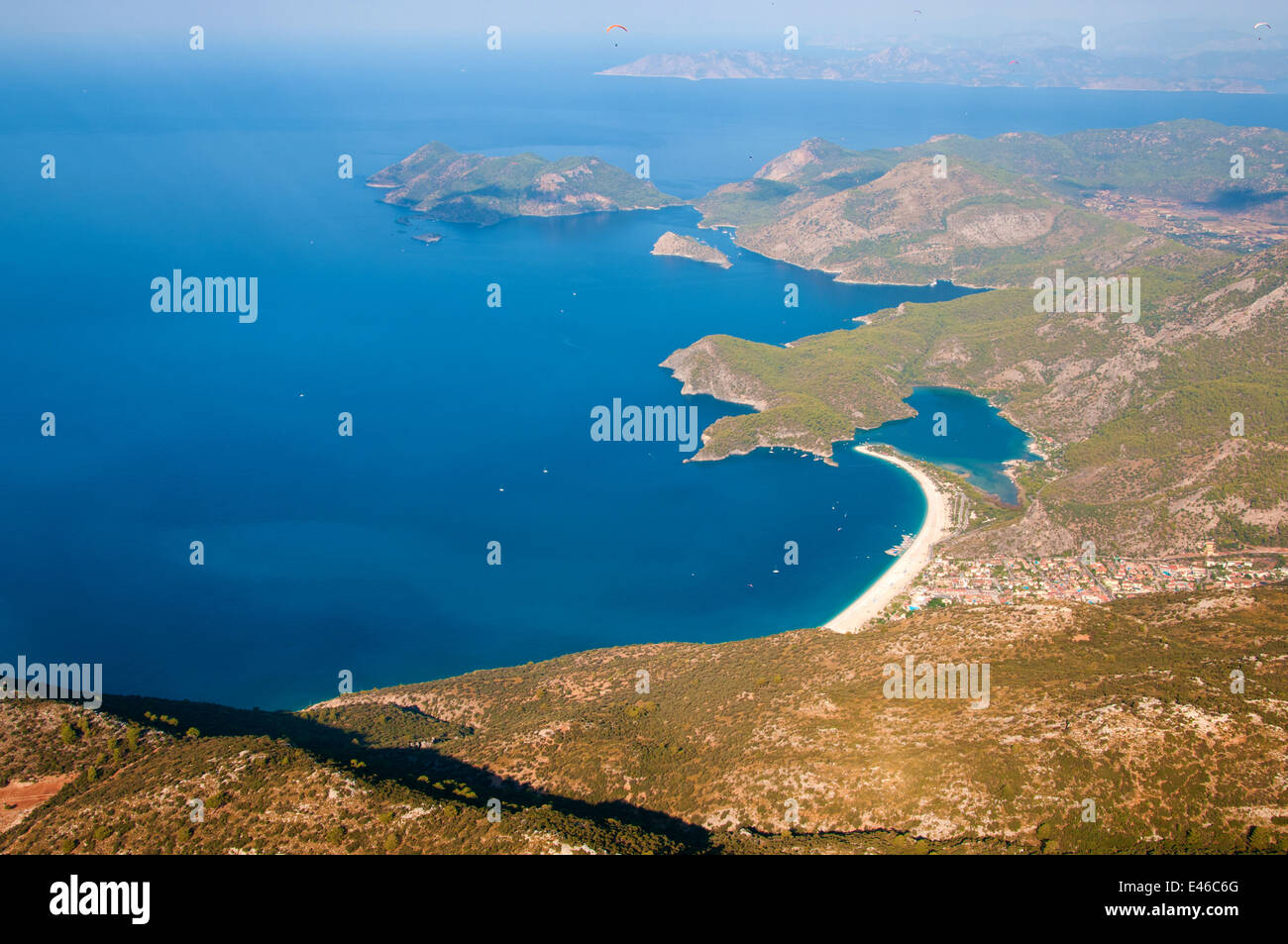 Panoramic bird's-eye view on Turkey, Oludeniz, Mediterranean Stock ...