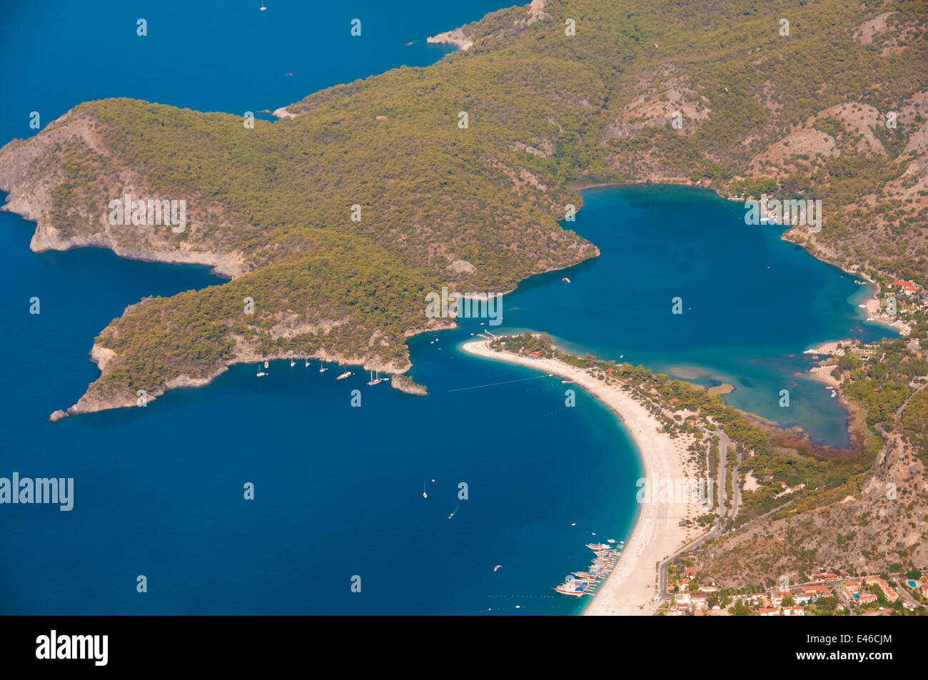 Oludeniz view from parachute, Fethiye, Turkey Stock Photo - Alamy
