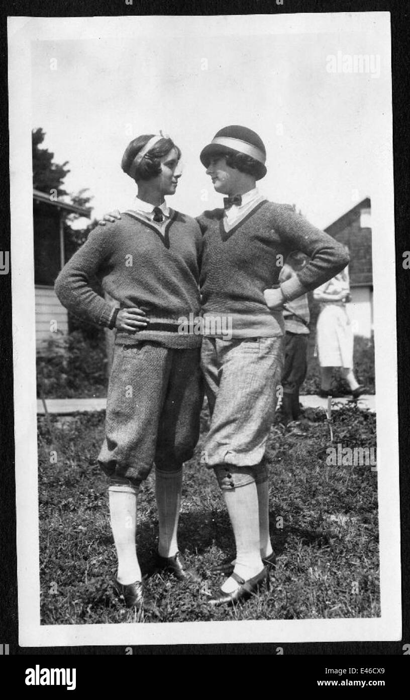 This photograph features Helen Richey, a pioneering aviator, posed ...