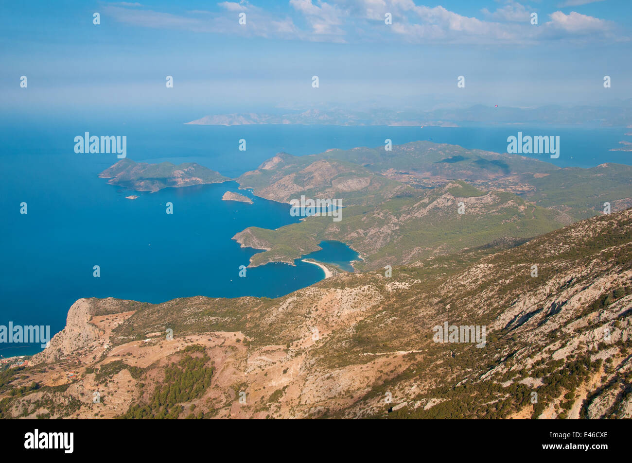 Panoramic bird's-eye view on Turkey, Oludeniz, Mediterranean Stock ...