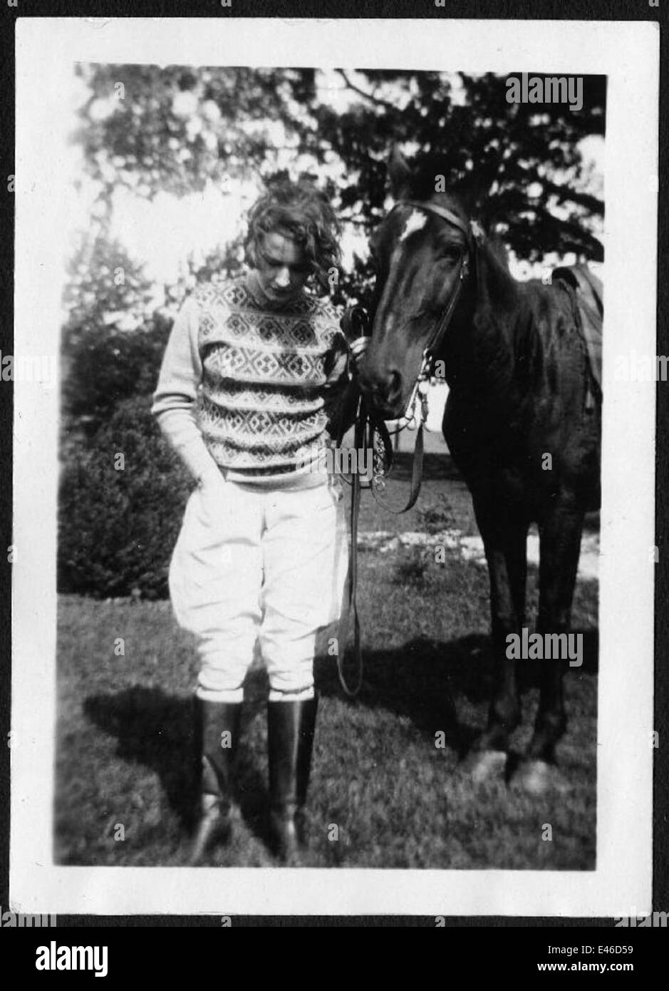 This photograph shows Helen Richey, a pioneering female aviator ...