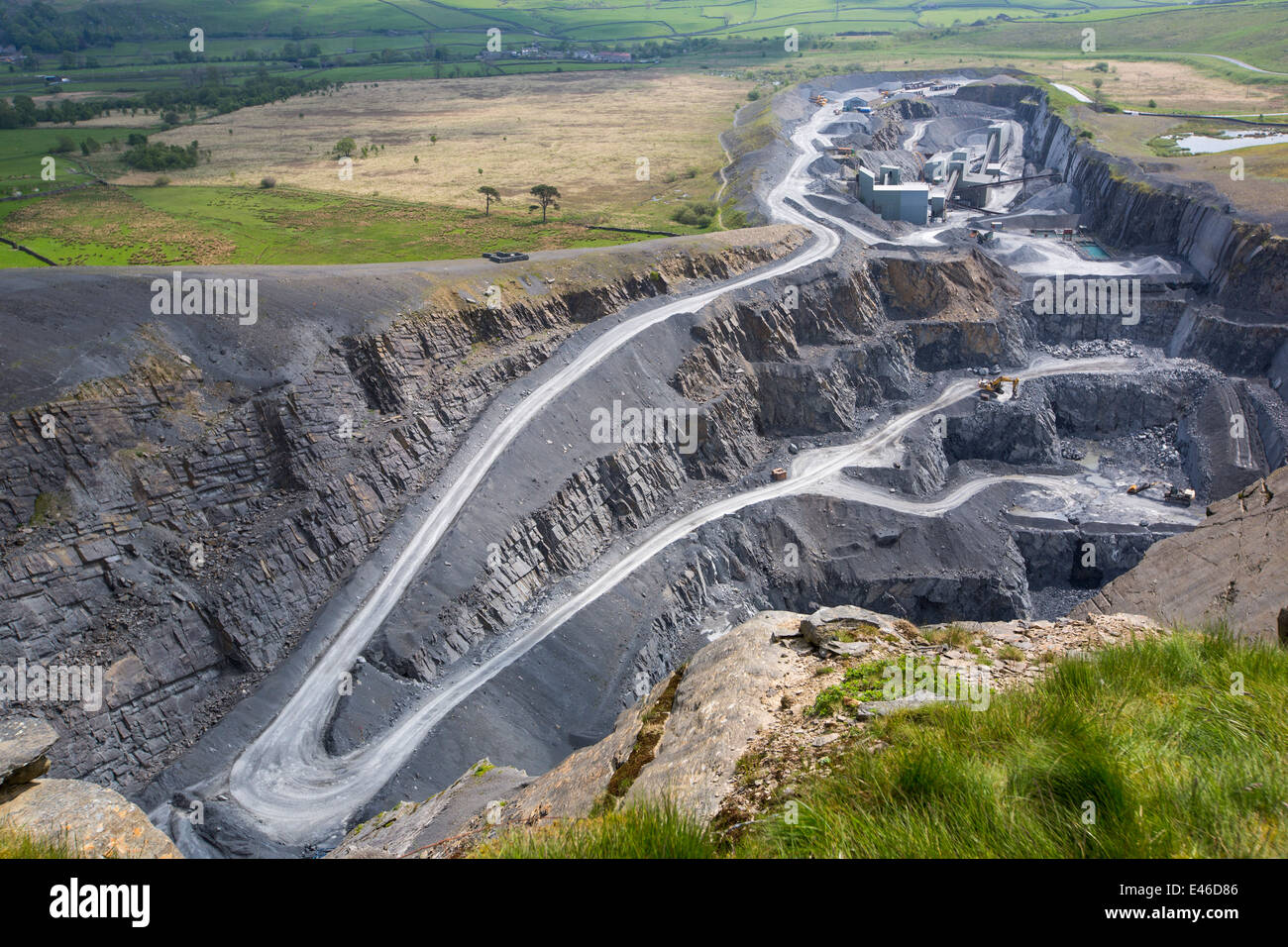 Dry Rigg Quarry at Helwith Bridge in the Yorkshire Dales National Park ...