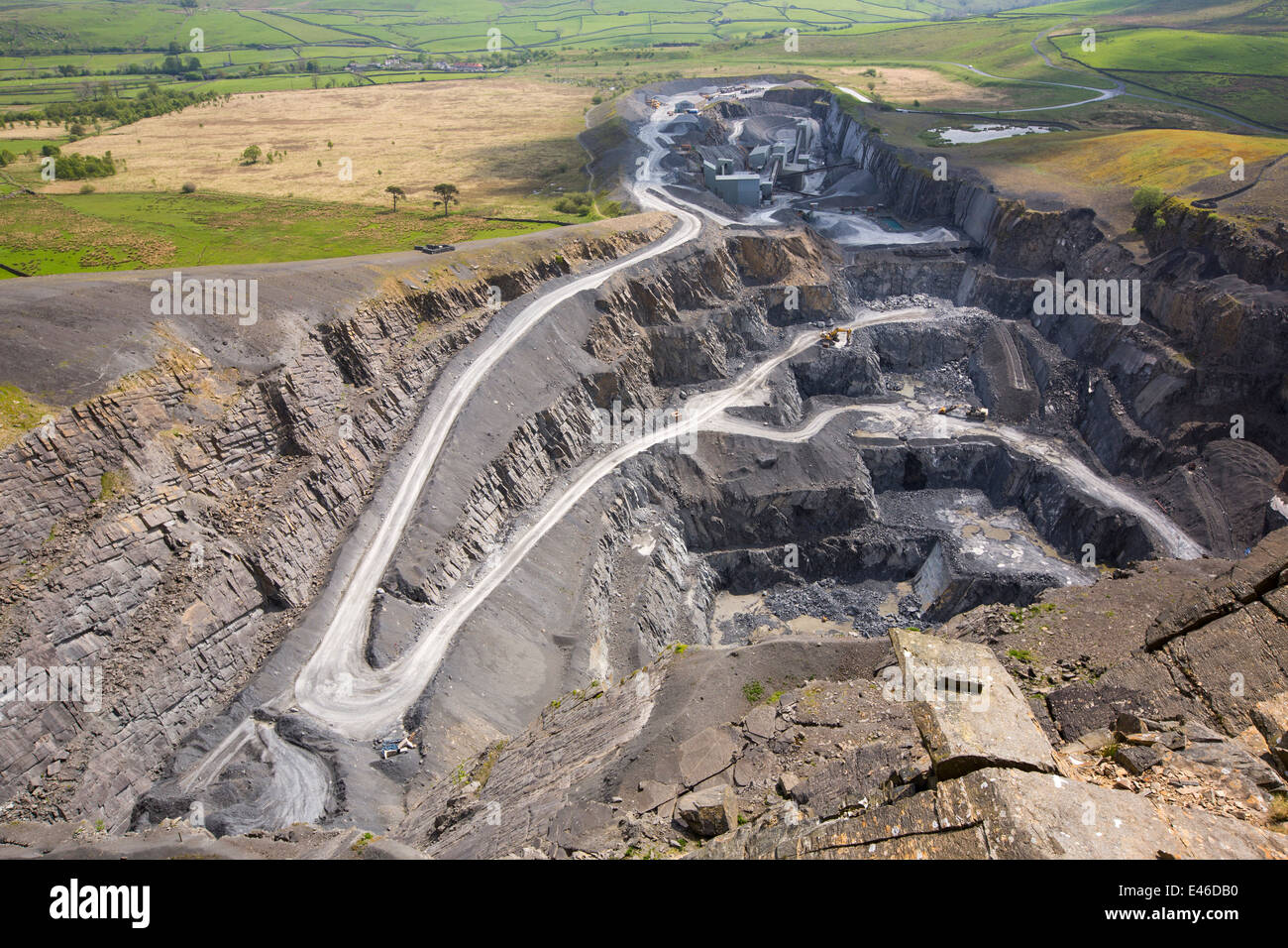Dry Rigg Quarry at Helwith Bridge in the Yorkshire Dales National Park ...