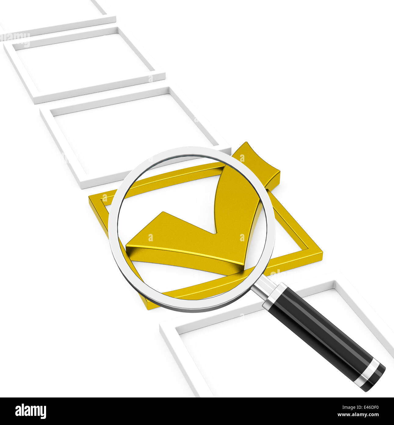 Golden checkmark hi-res stock photography and images - Alamy