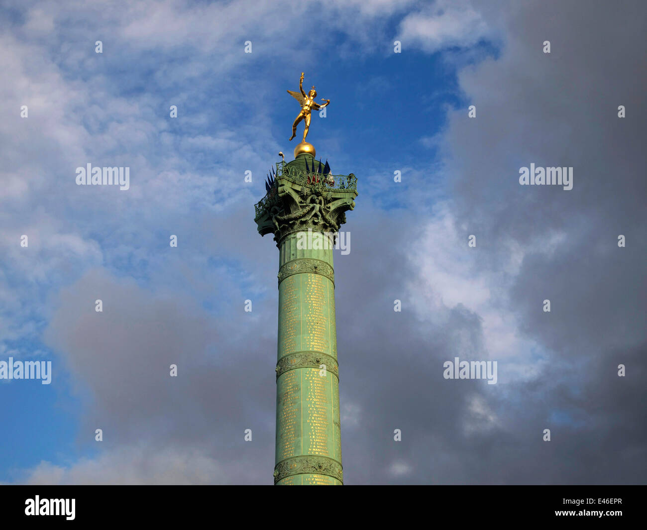 July Column / Colonne de Juillet in the Place de la Bastille, Paris ...
