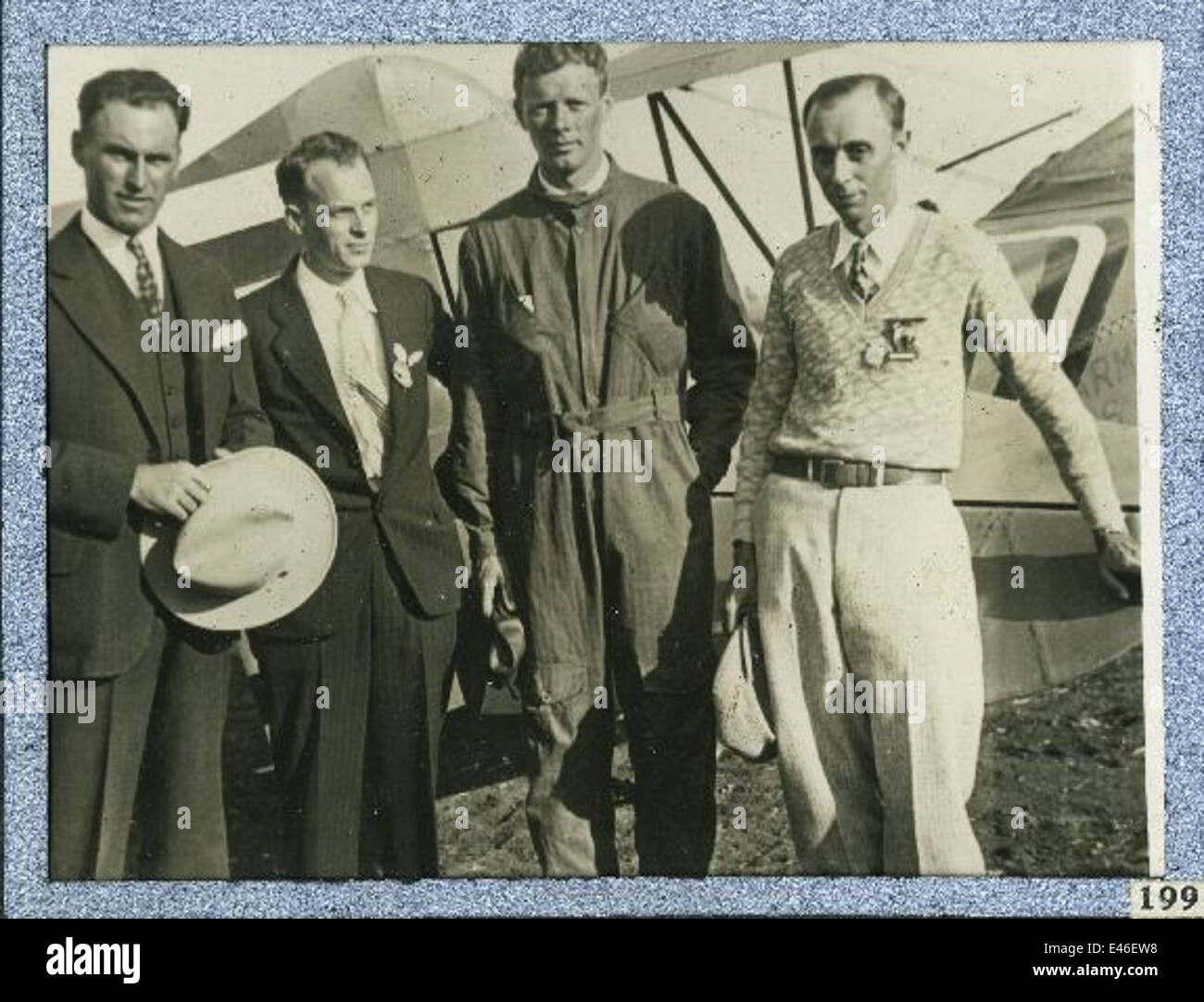 This image shows Art Goebel and Charles Lindbergh, two key aviation ...