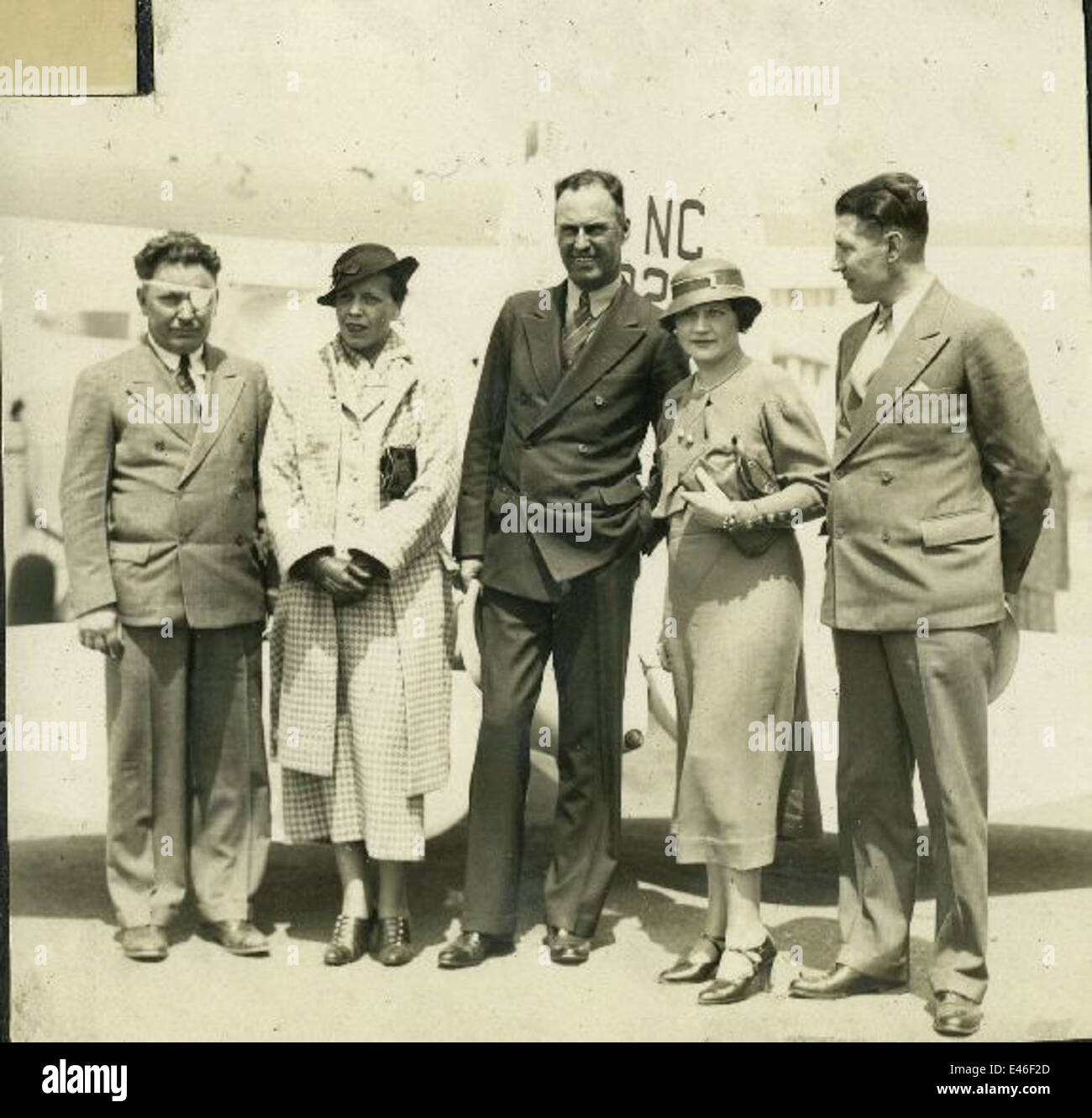 This image depicts Art Goebel, an aviation pioneer, alongside Arthur C ...