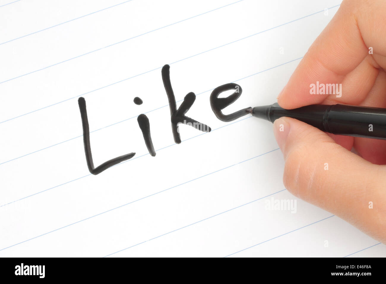 Hand writing like word with marker on plastic board Stock Photo - Alamy