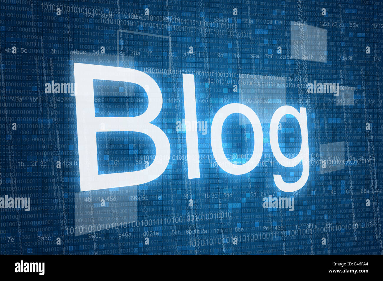 Blog on digital background, internet concept Stock Photo - Alamy