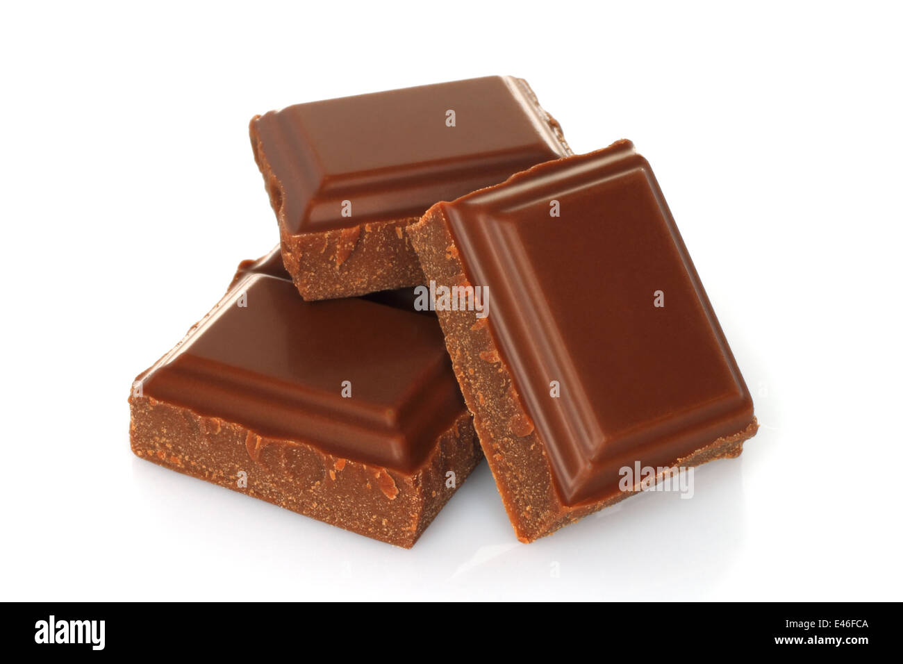 Broken chocolate bar isolated on white background Stock Photo - Alamy